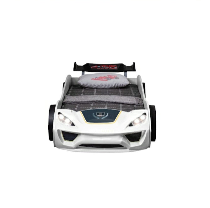 Kids Car Bedframe | Children's Eco Vento Racing Car Bed White