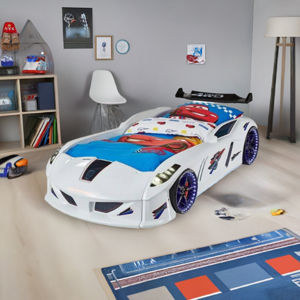 Red Eco Vento Car Bed - Locally Crafted - Plush Furniture