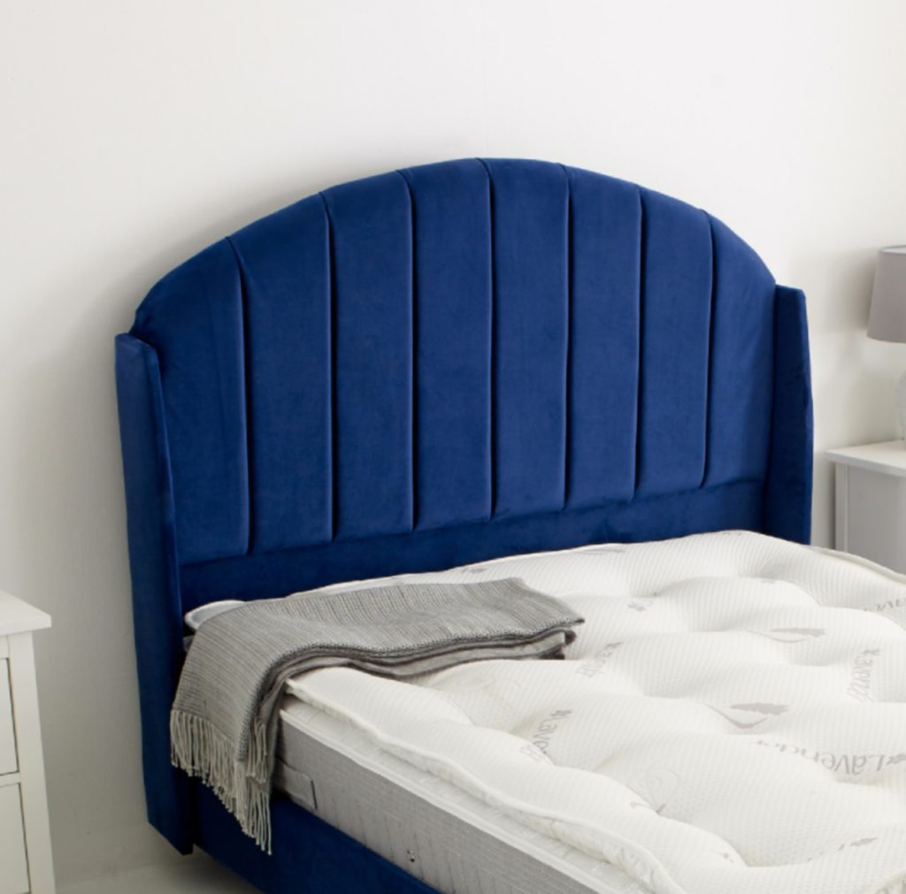 Buy Stella Upholstered Domed Winged Bed frame | Plush Furniture