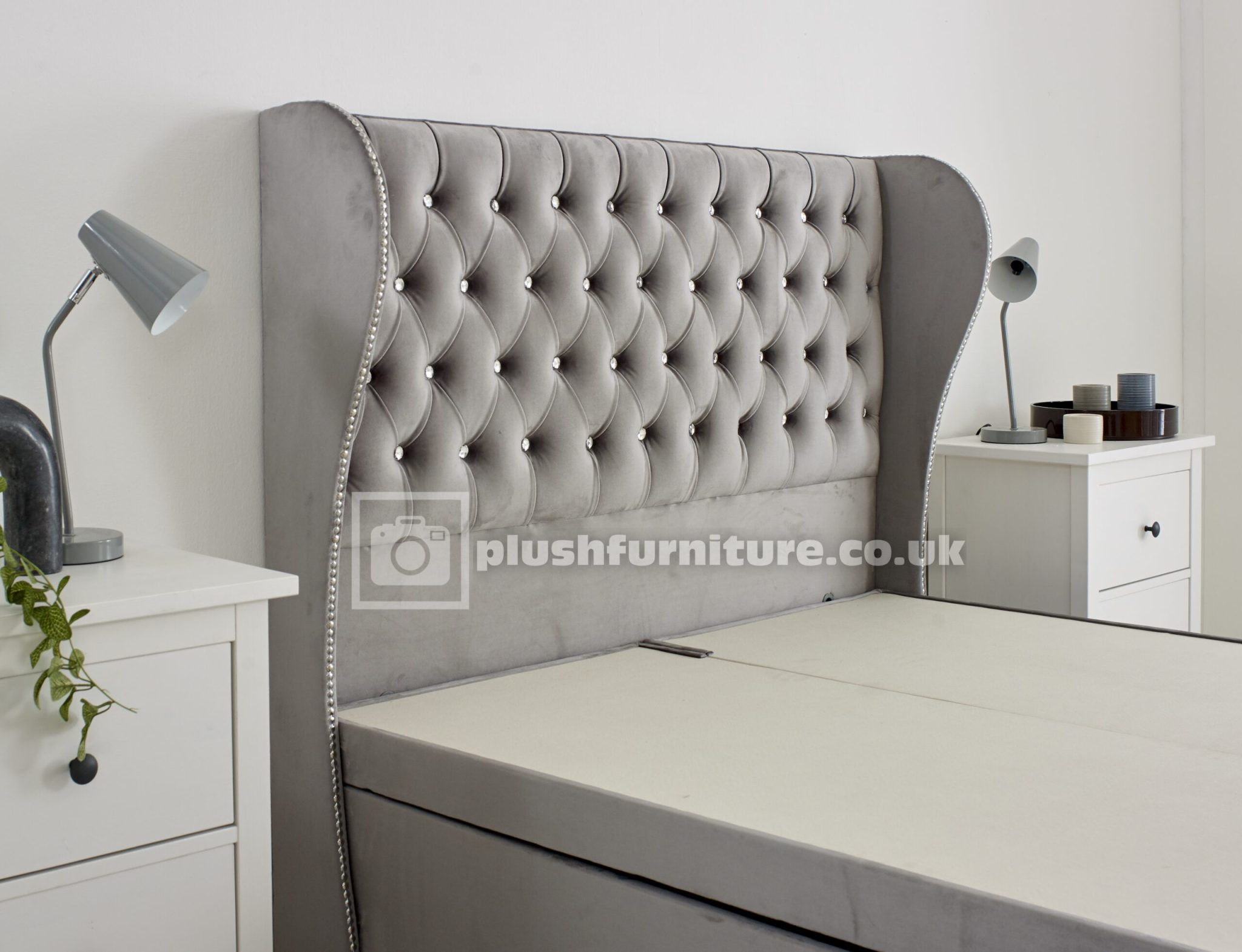 Giovana Winged Ottoman Bed - Locally Crafted - Plush Furniture