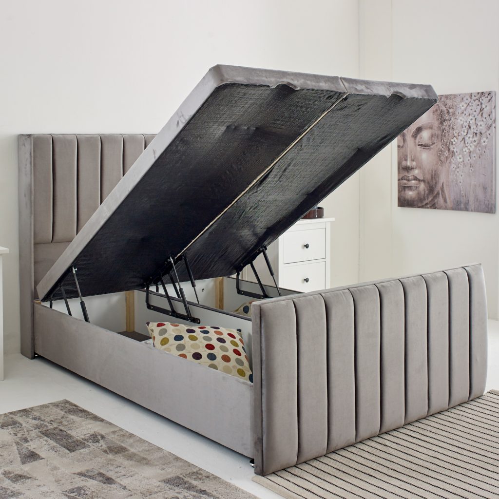 Elise Winged Panel Ottoman Storage Divan Bed | Shop Now