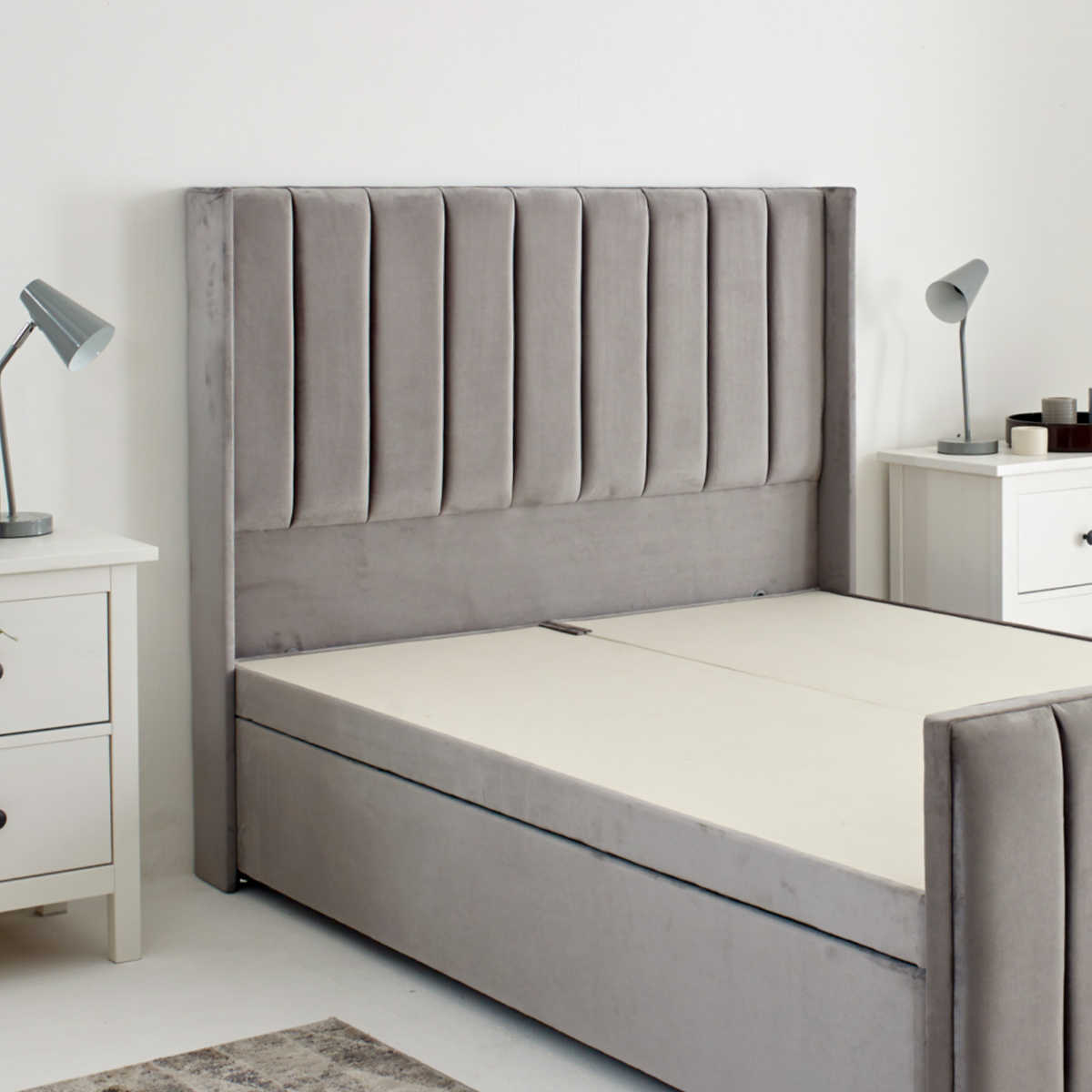 Elise Winged Panelled Headboard | Plush Furniture