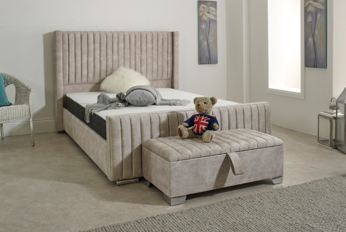 Panelled Ottoman Storage Box - Locally Crafted - Plush Furniture