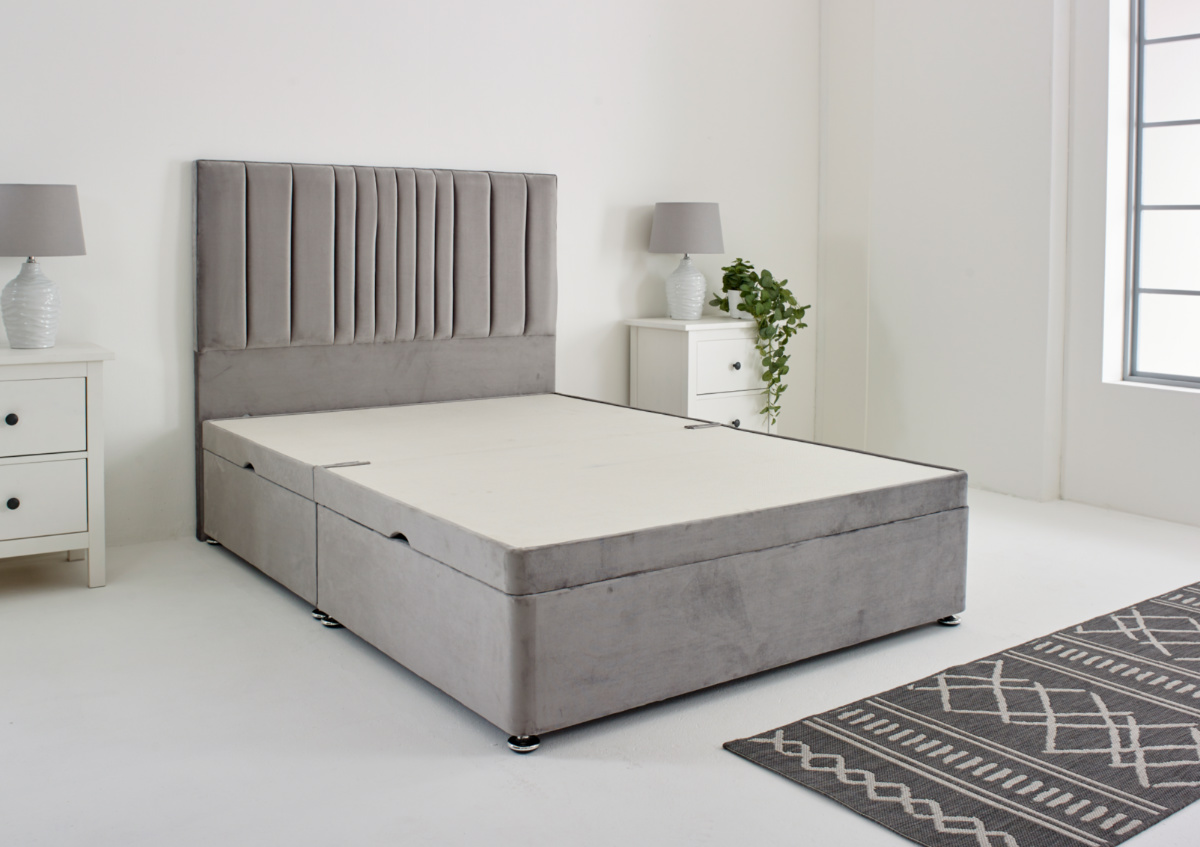 Marie Panelled Ottoman Storage Divan Base Bed