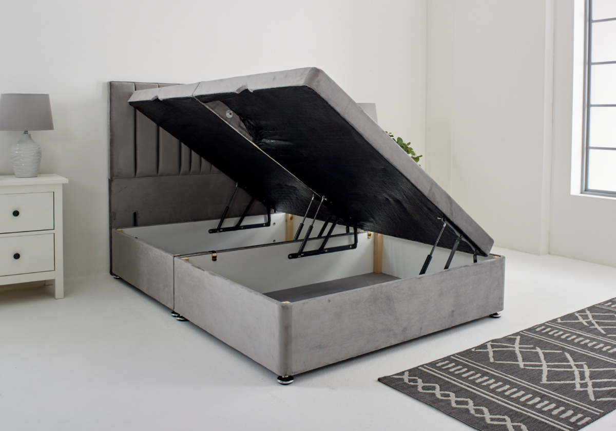 Marie Panelled Ottoman Storage Divan Base Bed